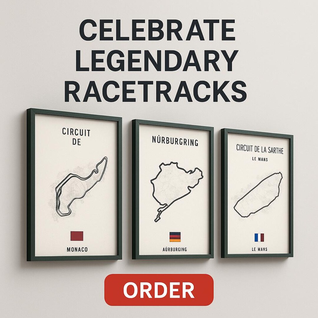 Iconic Race Tracks Wall Art - Etsy