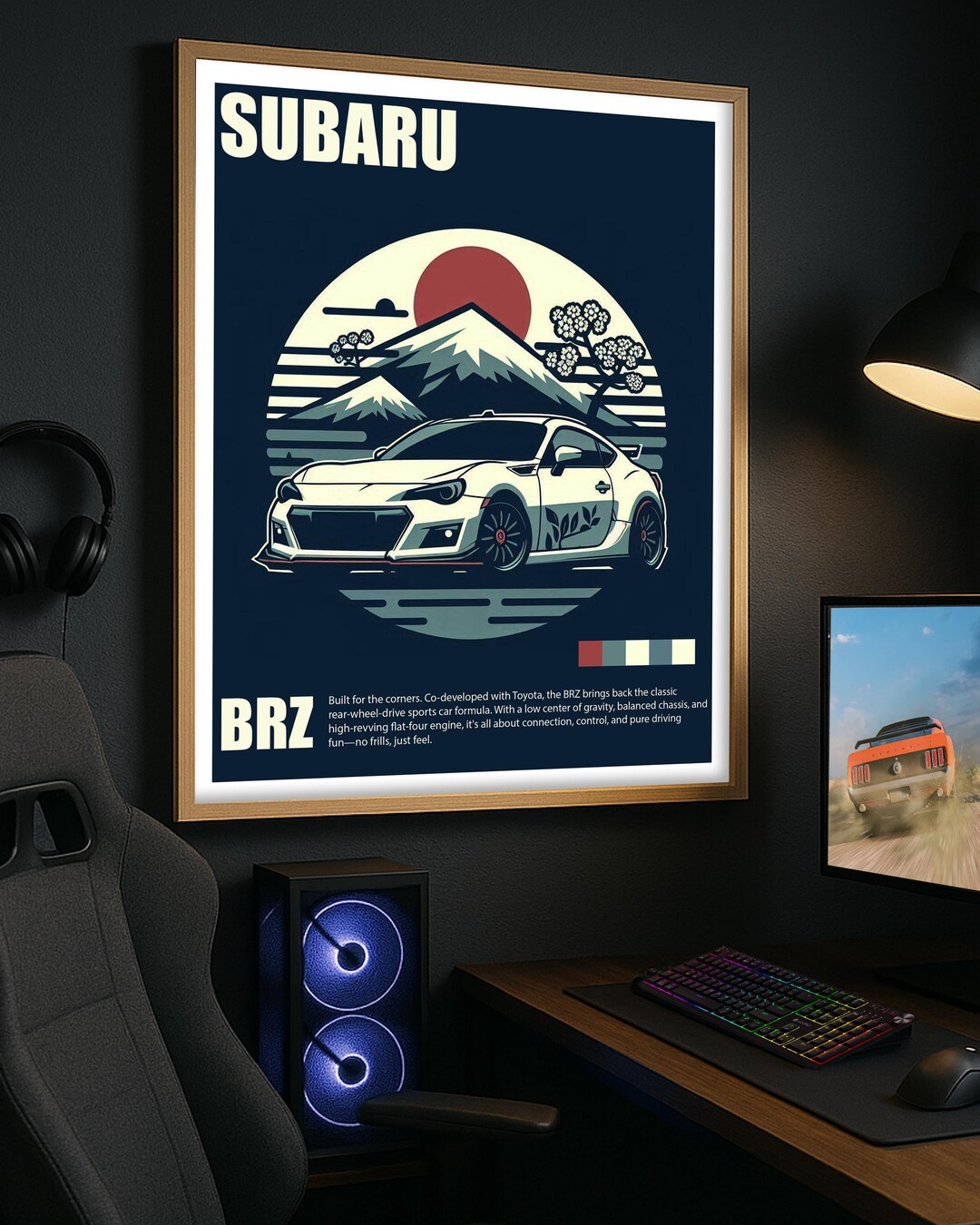 Subaru BRZ Poster – Mount Fuji Japandi Style – JDM Digital Download ...