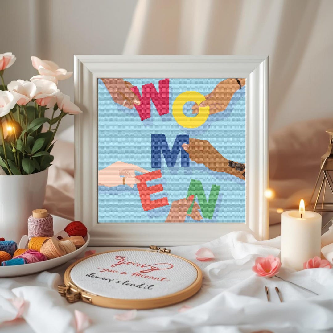Women's Rights Cross Stitch Pattern, Feminist Art, Digital Cross Stitch ...