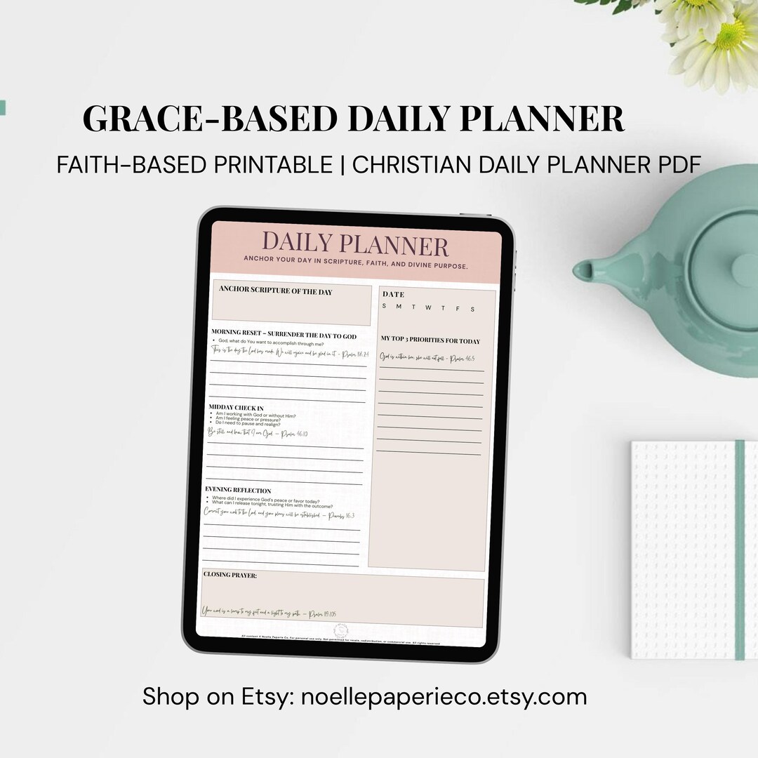 Grace-based Daily Rhythm System™ | Faith-centered Planner for Calm ...