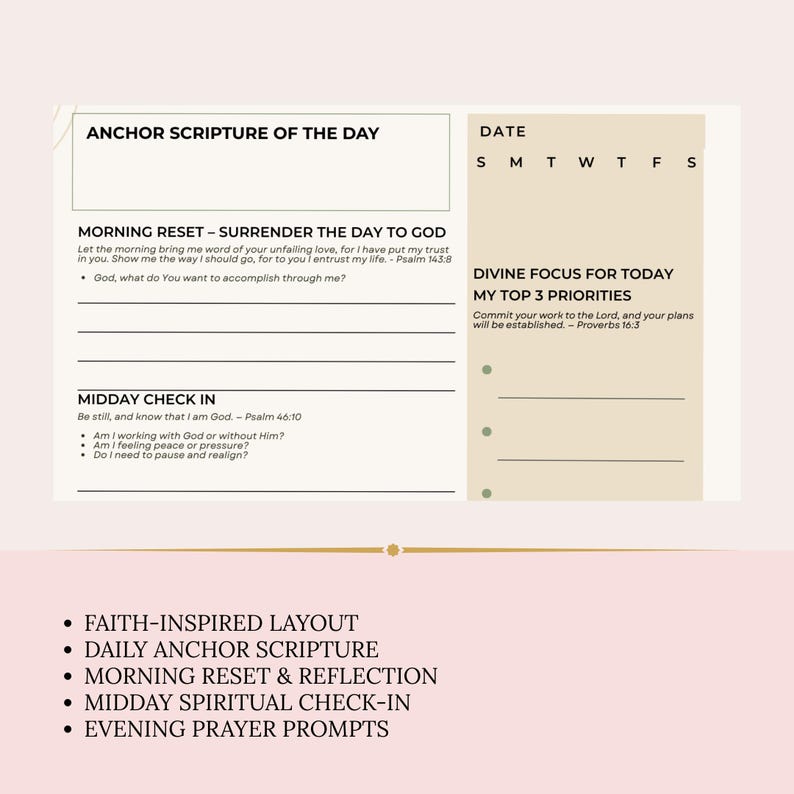 Grace-based Daily Planner | Faith-based Printable | Christian Daily ...