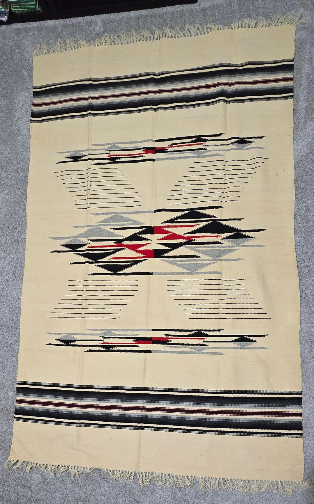 Vintage Mexican/new Mexico Rug, 82 X 56 Inches, Southwestern - Etsy