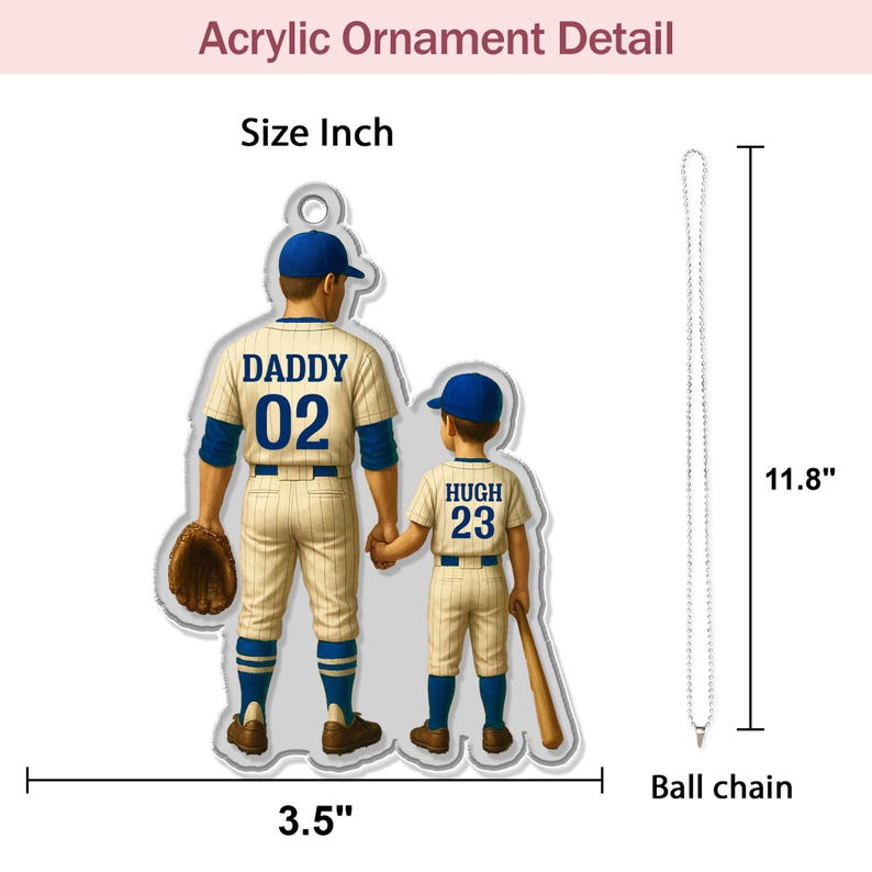 Personalized Baseball Gift for Dad, Grandpa, Coach and Player, Father's ...