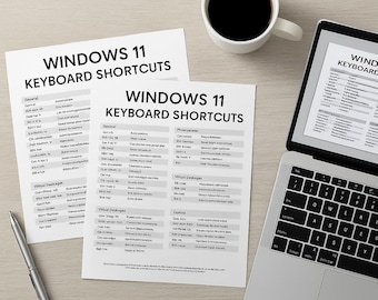 Printable Windows Keyboard Shortcuts Reference Guide Digital Pdf File ...