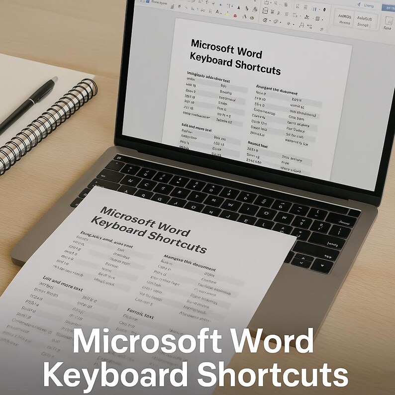 Microsoft Word Keyboard Shortcuts - Etsy
