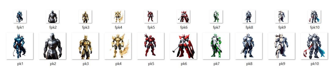 10 Unique Pixel Knights/ Pixel Art Knights, 512x512/64x64 Pixel Art ...