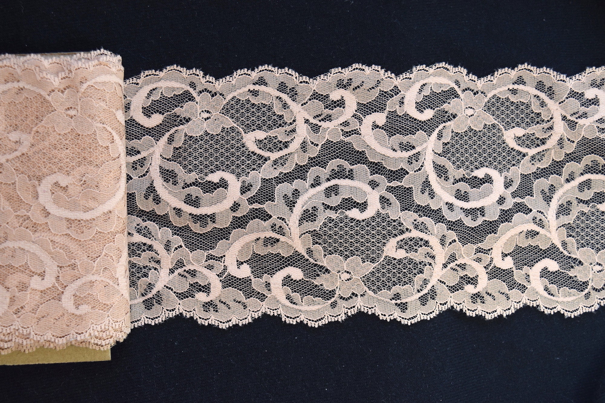 5 Inch Wide Elegant Floral Taupe / Light Brown Lace Trim - by the Yard ...