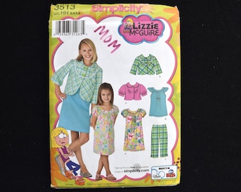 Uncut Simplicity Sewing Pattern 1436 Girls Dress With Knit - Etsy