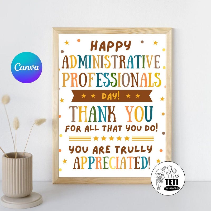 Administrative Professionals Day Poster - Etsy