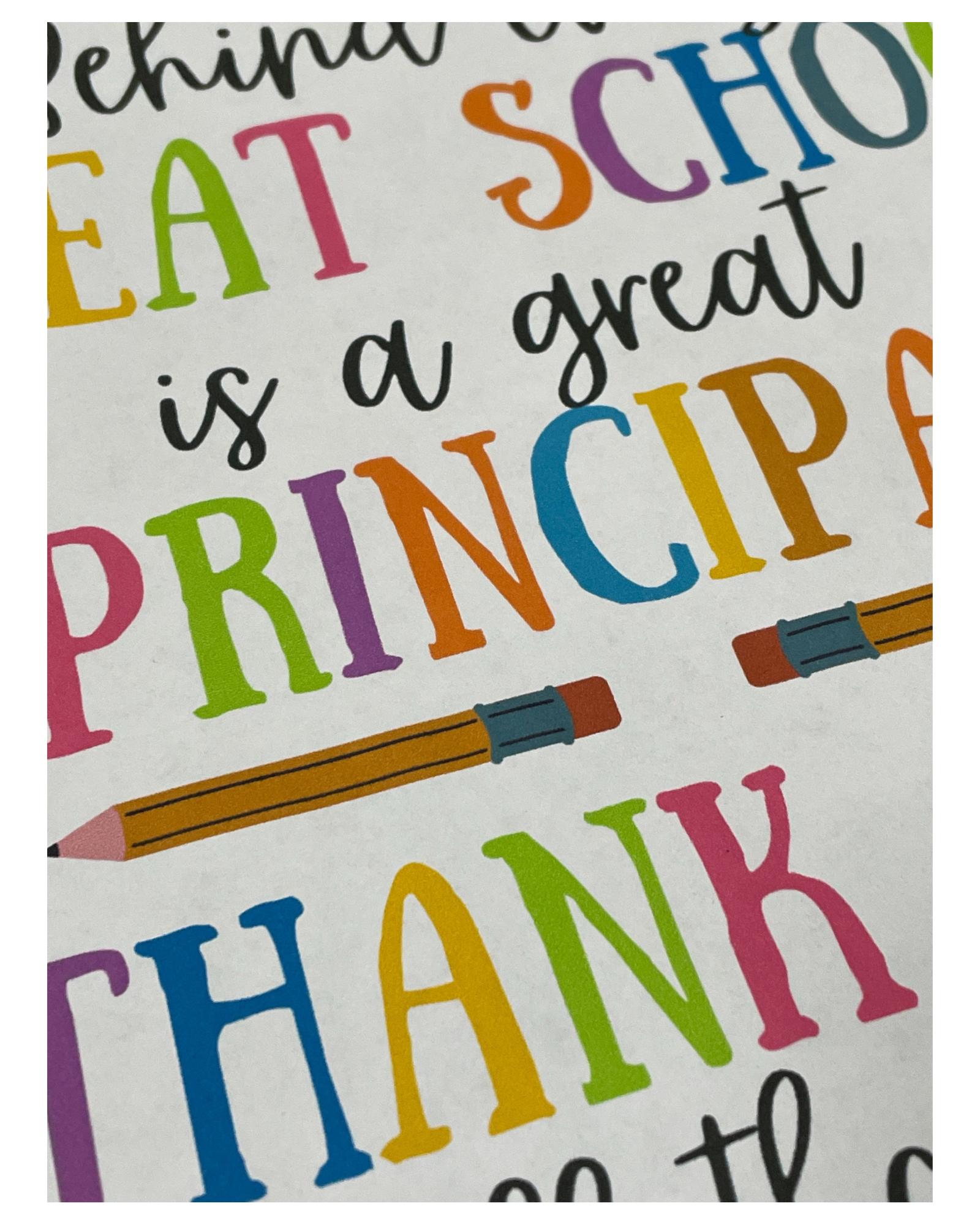 Editable Principal Appreciation Sign Printable, School Principal Thank ...
