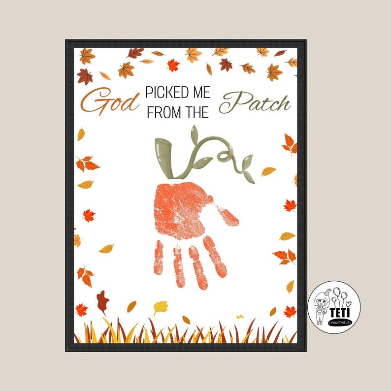 Fall Handprint Art, Fall Sunday School Activity Craft, Pumpkin ...