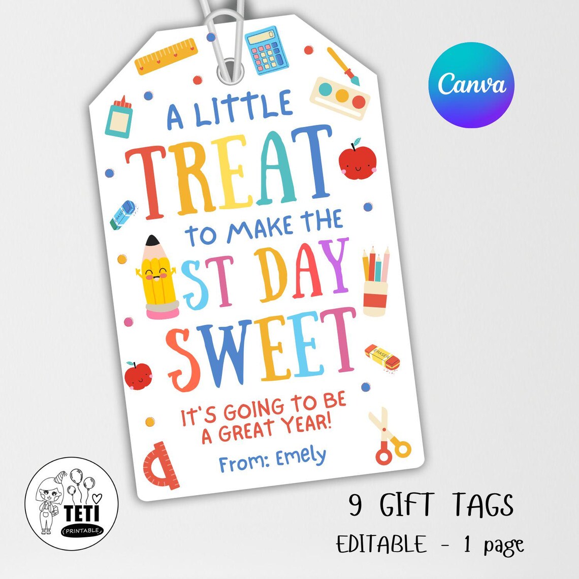 Back to School Treat Tags, A Little Treat to Make the First Day Sweet ...