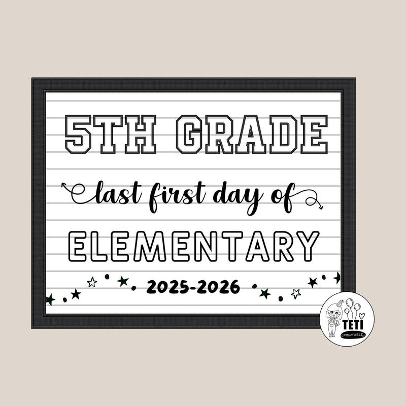 5th Grade Sign - Etsy