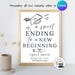 A Sweet Ending to A New Beginning Sign Template, Printable Graduation ...