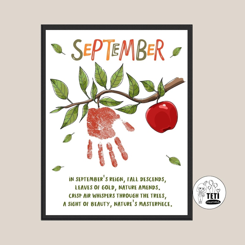 September Calendar Art - Etsy