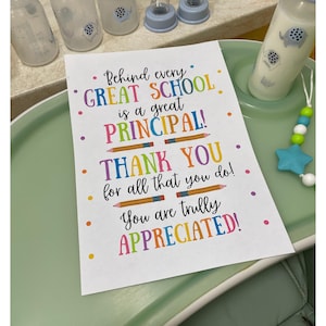 Editable Principal Appreciation Sign Printable, School Principal Thank ...