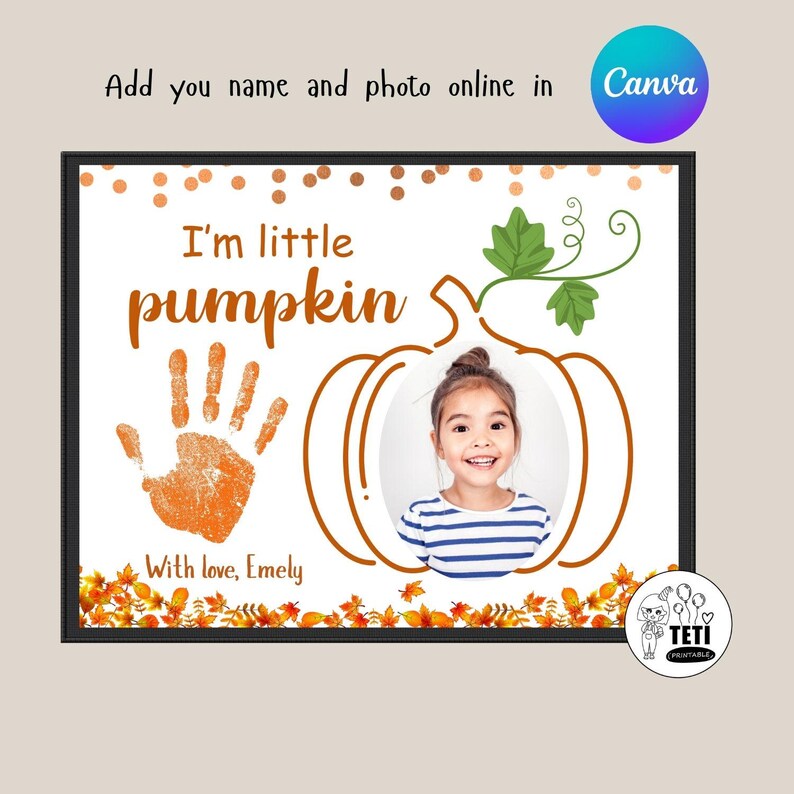 Pumpkin Handprint Art, Daycare Halloween Activities, Fall Preschool ...