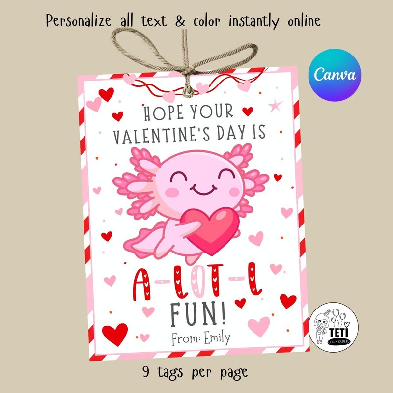 Axolotl Valentines Box - Etsy