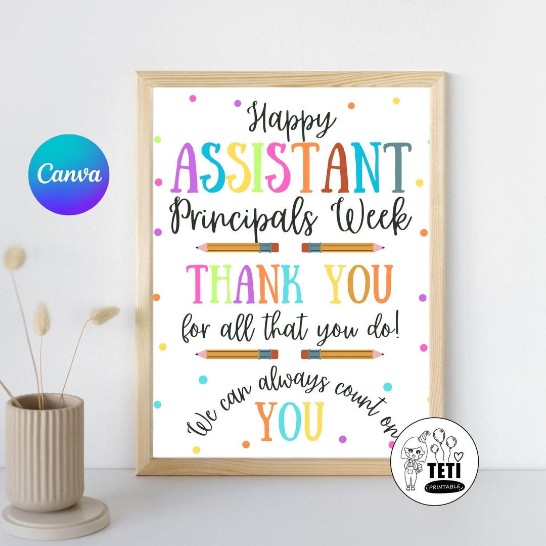 Editable Assistant Principal Week Sign Printable, Assistant Principal ...