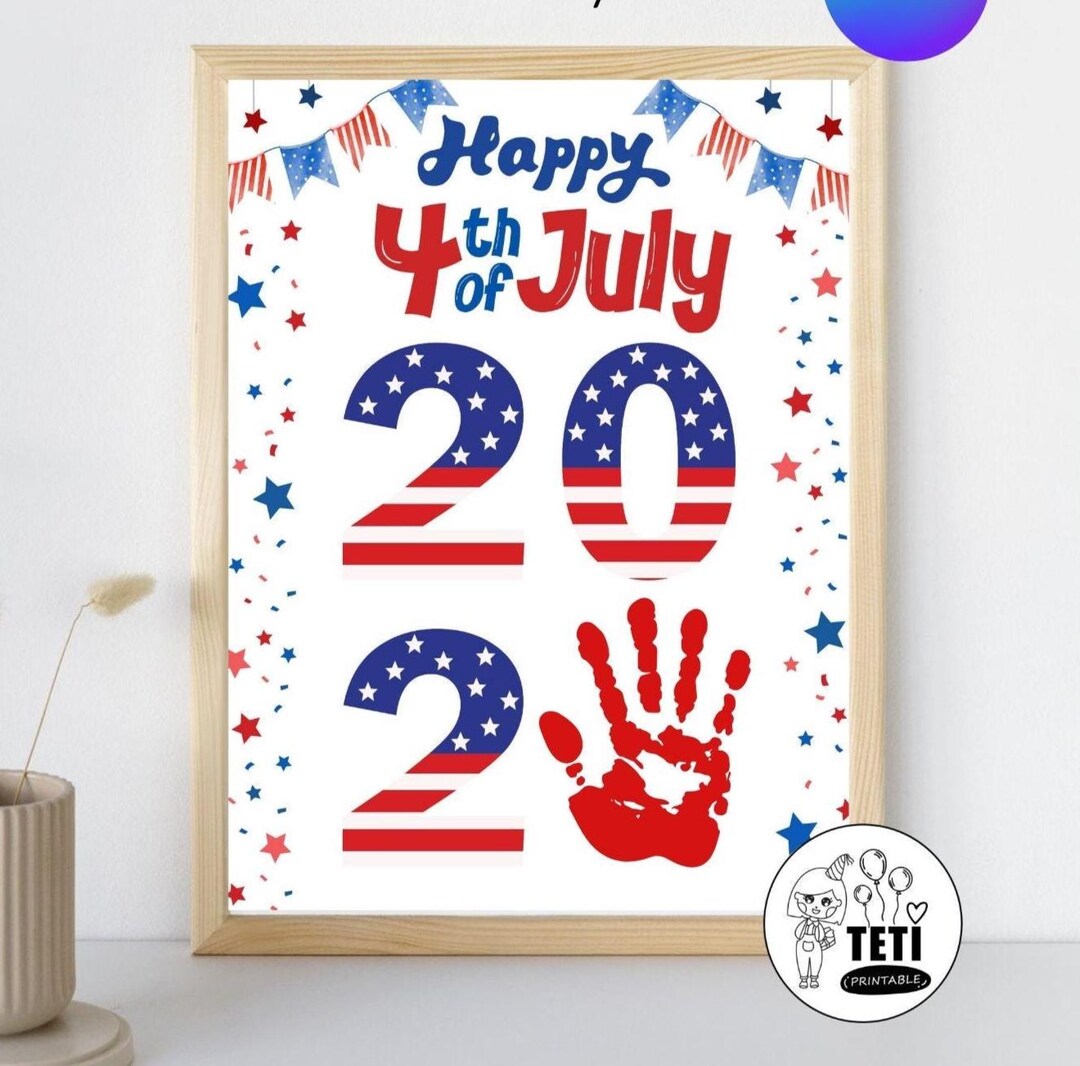 4th of July Handprint Art, 4th of July Activity, 4th of July Baby ...