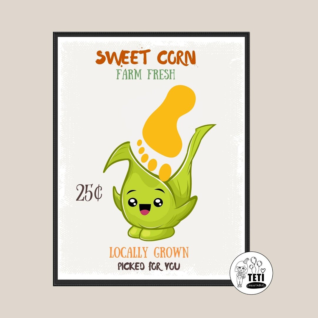 Corn Footprint Fall Craft Printable, Thanksgiving Art Baby Toddler ...