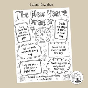 New Years Prayer Sunday School Craft, New Years Christian Preschool ...
