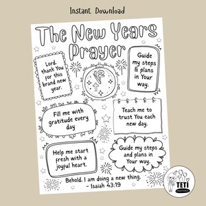 New Years Prayer Sunday School Craft, New Years Christian Preschool ...