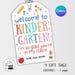 Welcome to Kindergarten Gift Tag, First Day of School Favor Tags ...