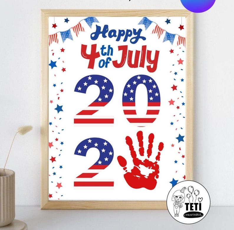 4th of July Handprint Art, 4th of July Activity, 4th of July Baby ...