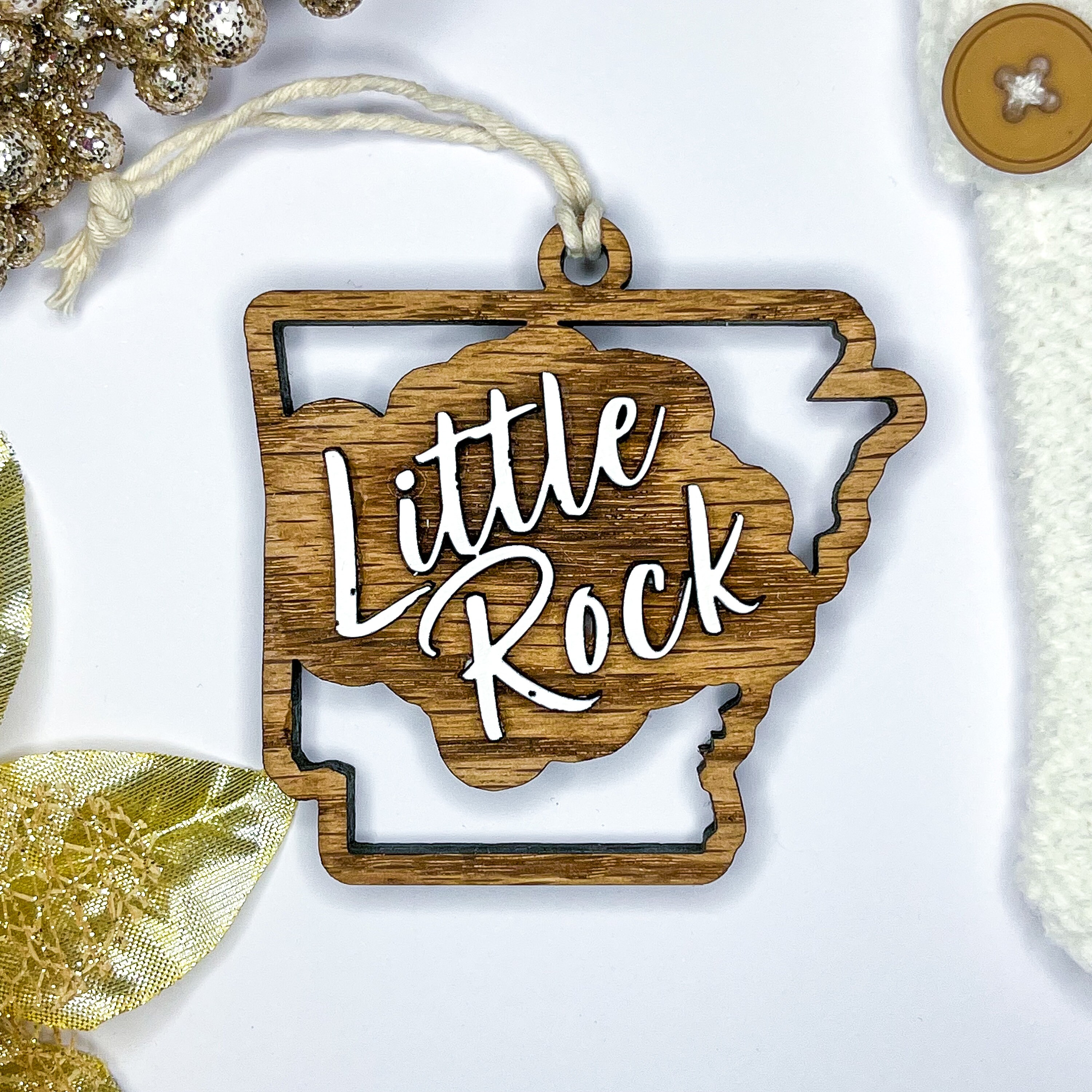 Custom Arkansas Cutout Ornament - Etsy