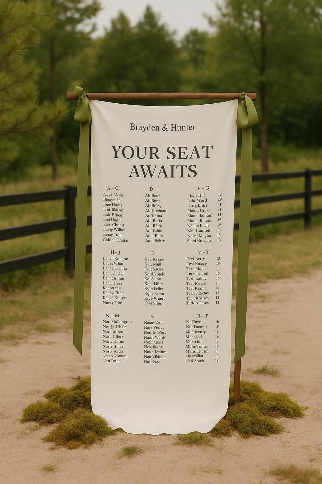 Custom Linen Seating Chart – Seating Chart - Wedding Signage – Fabric ...