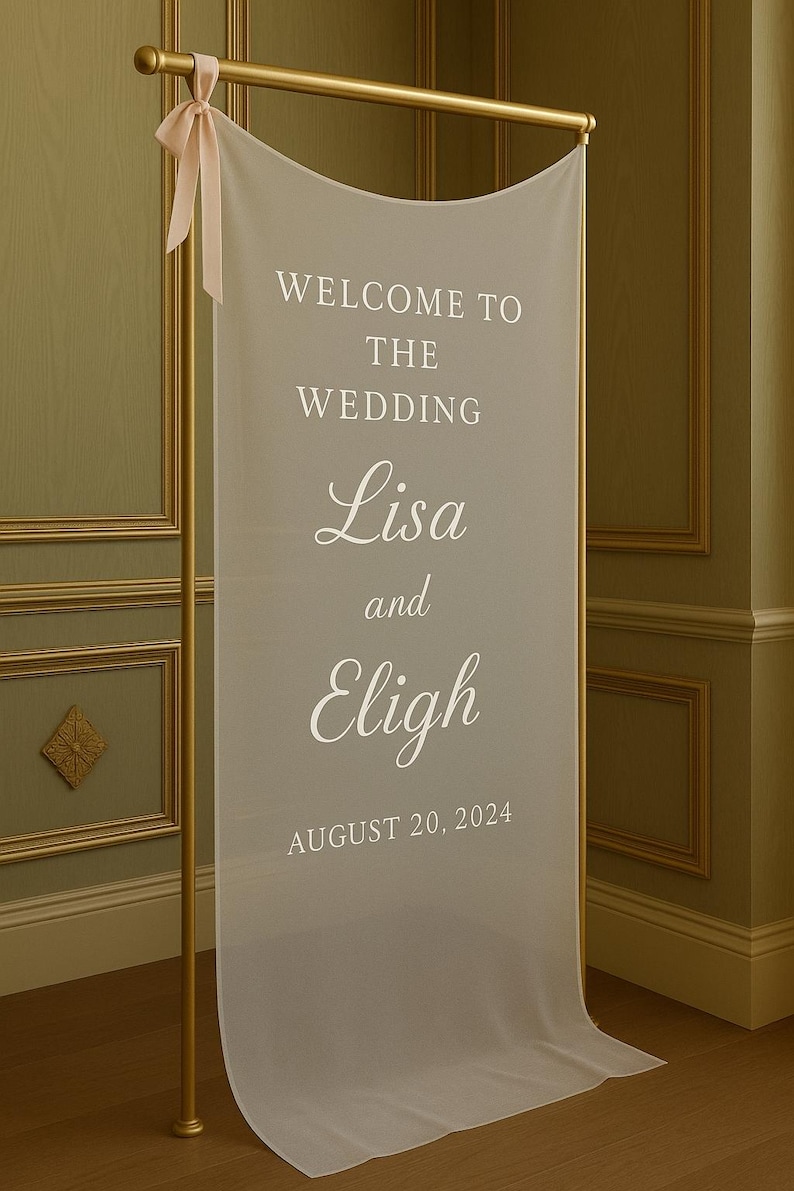 Custom Sheer Wedding Sign,modern Wedding Signs, Ceremony Signs, Custom ...