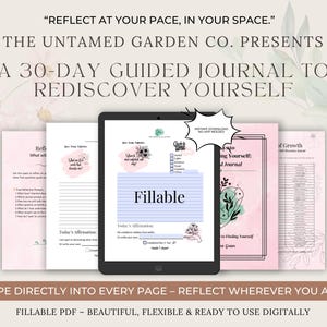 30-day Fillable Self-discovery Journal – Guided Digital Journal for ...