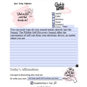 30-day Fillable Self-discovery Journal – Guided Digital Journal for ...