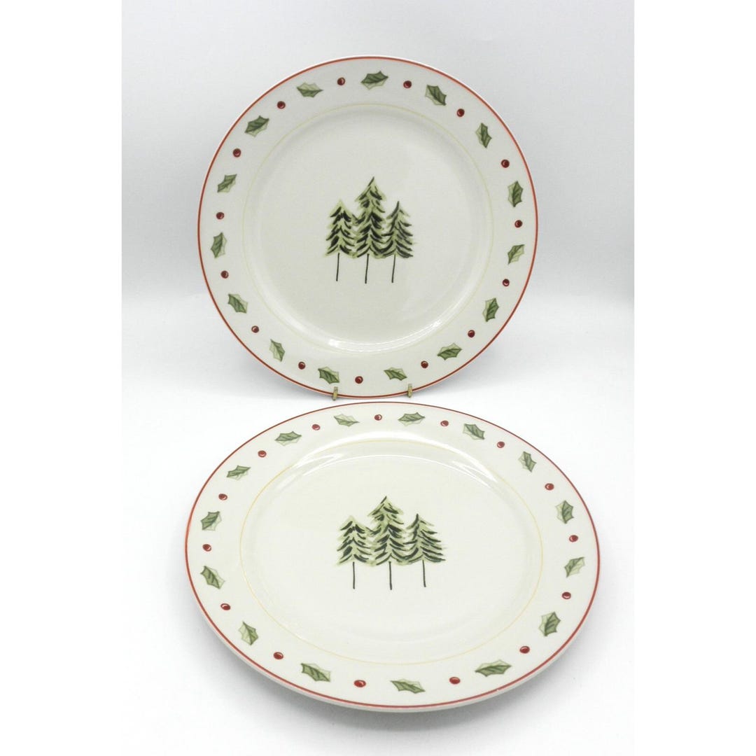 Merry Brite Christmas Pattern Code MBT1 Dinner Plates Set of 2 - Etsy