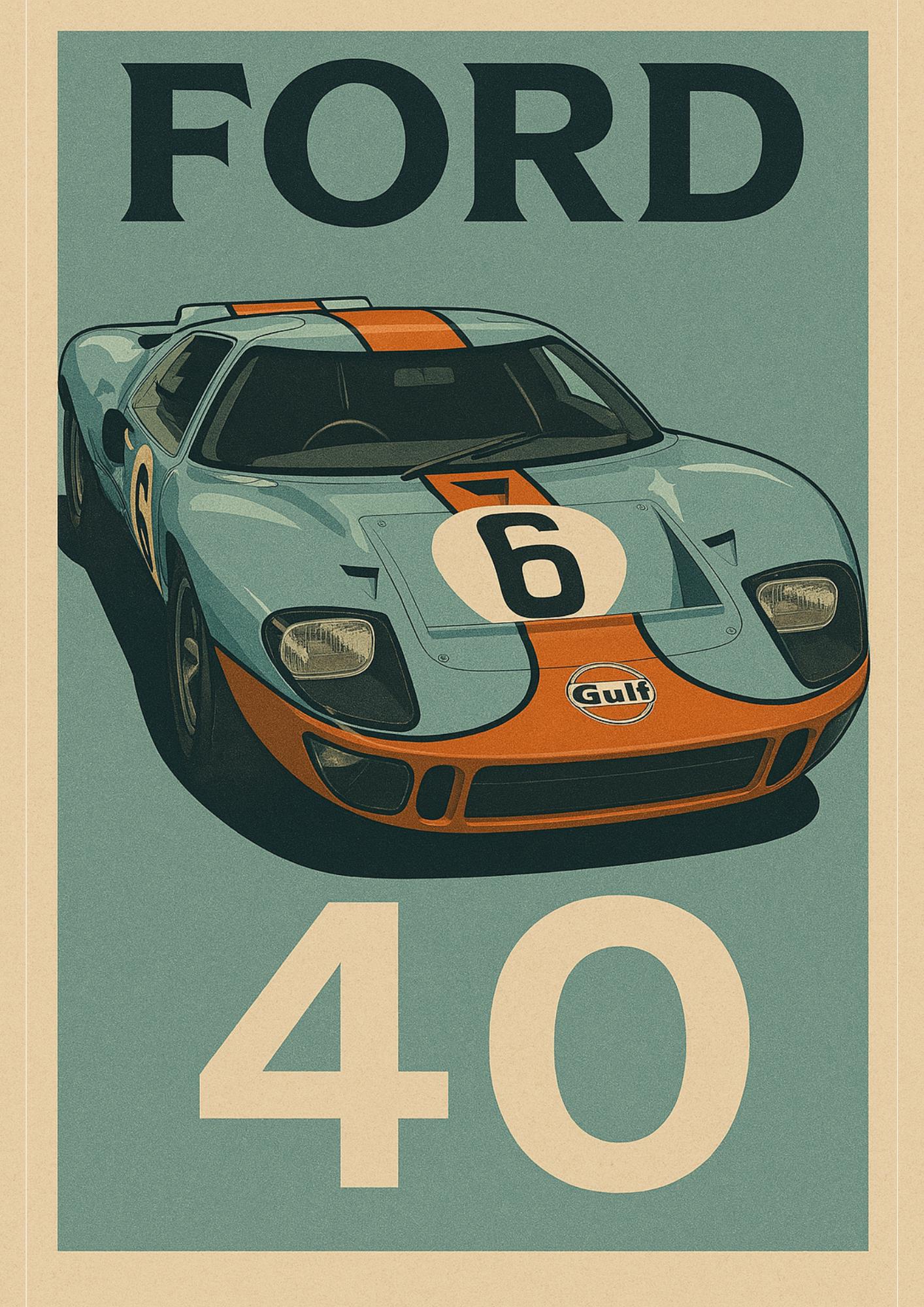 Ford GT40 Poster | Digital - Etsy