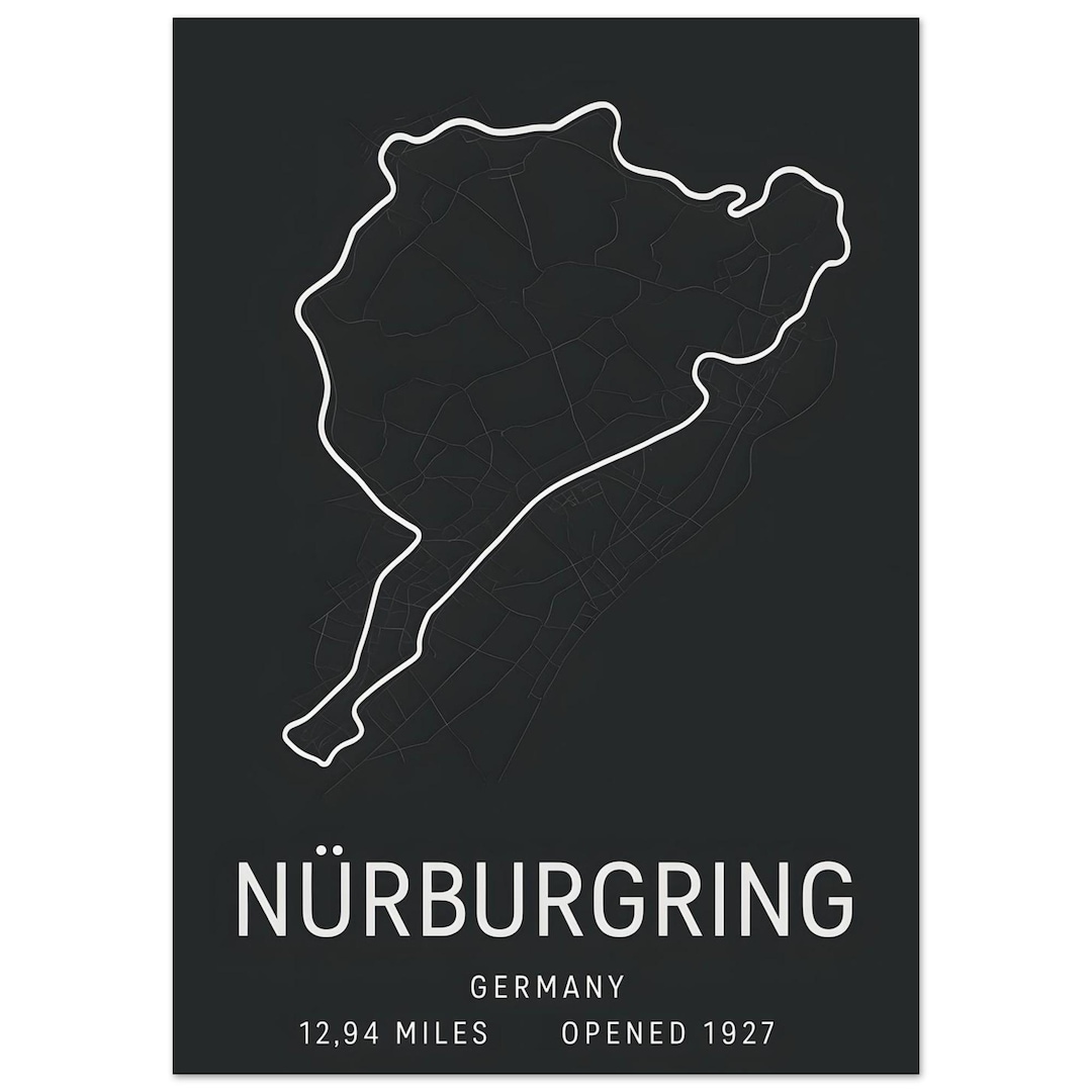 Nurburgring Track Map - Premium Poster - Etsy
