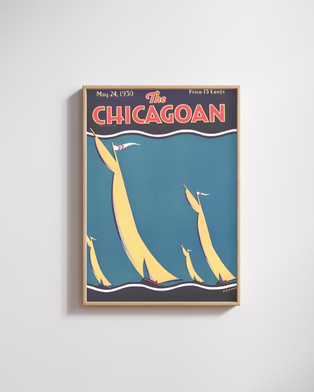 Chicagoan Art Deco Magazine Cover Prints: 1920s Retro Wall Art (digital ...