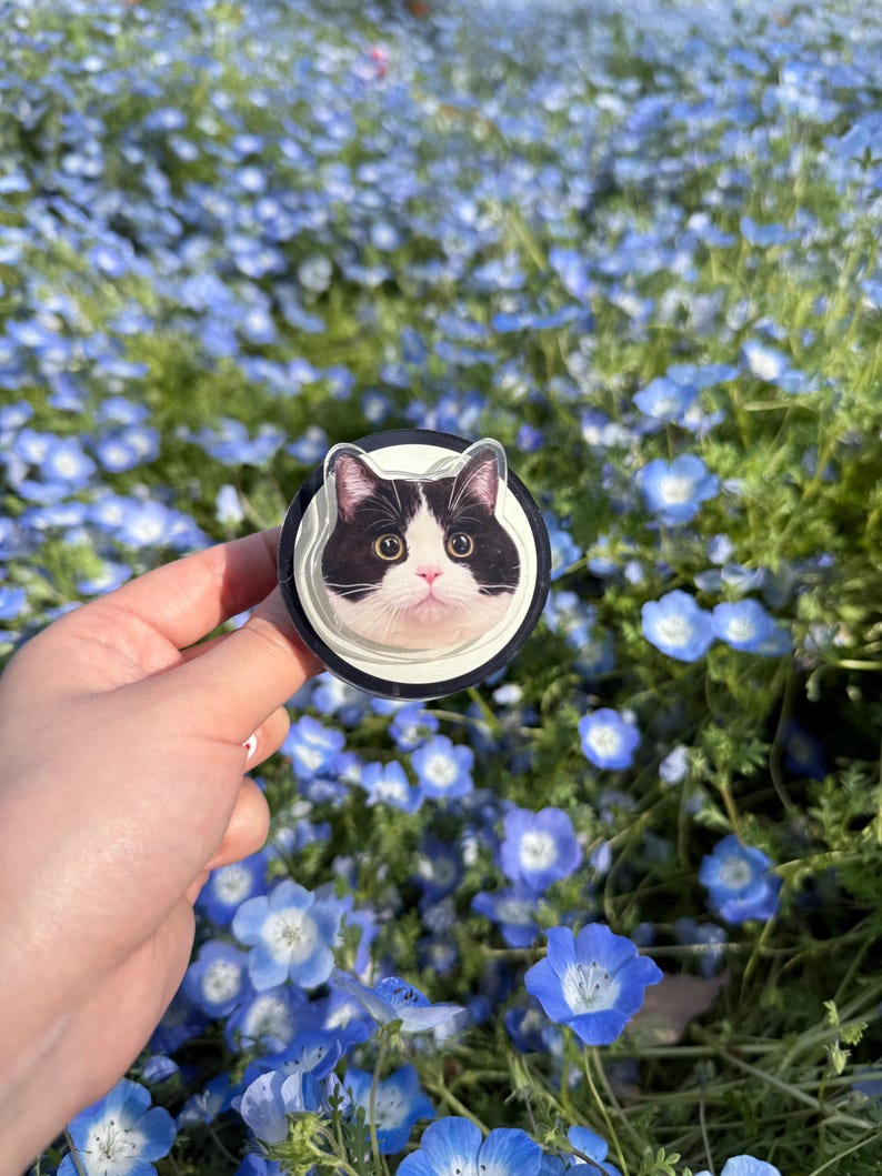 Personalized Spinning Pet Phone Grip: Custom Photo Magsafe Stand - Etsy