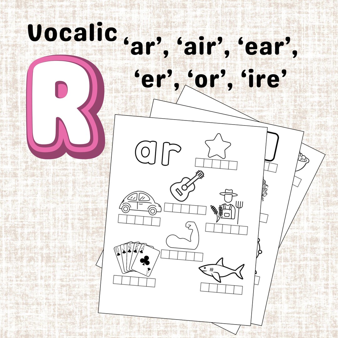 Vocalic /r/ Articulation Coloring Pages! - Etsy