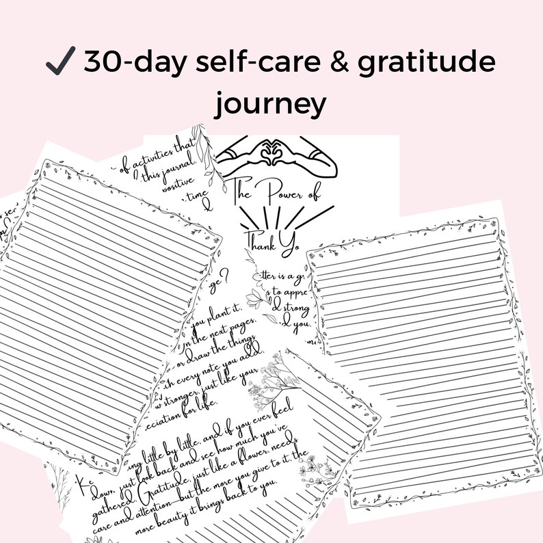 Printable Gratitude Journal: Self-care & Coloring Pages (PDF A4 A5) - Etsy