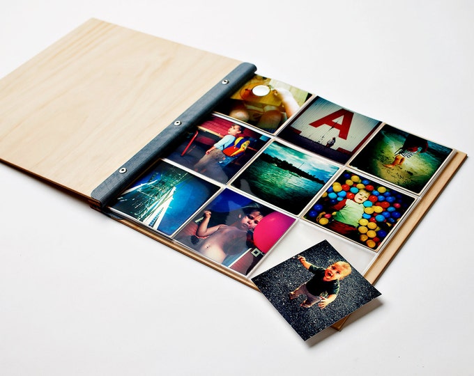 Instagram Photo Album. Wood Wedding Album. Wedding Scrapbook ...
