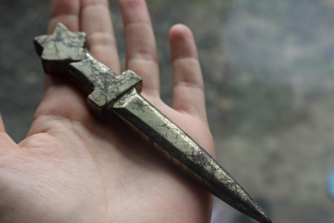 Pyrit Edelstein Dolch/ Pyrit Gemstone Dagger - Etsy