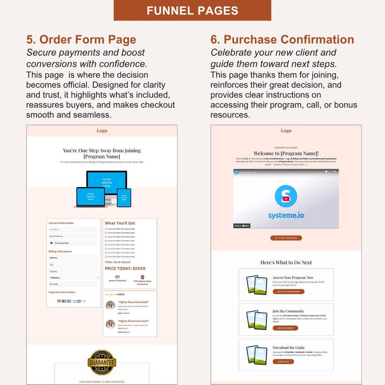 Systeme.io Webinar Funnel Template for Coaches | Systeme.io Funnel ...