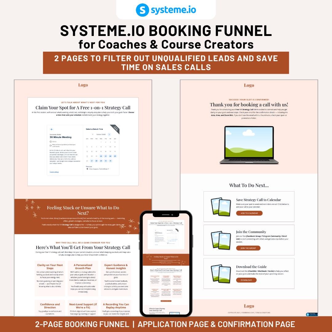 Systeme.io Application Funnel Template for Coaches | Systeme.io Funnel ...