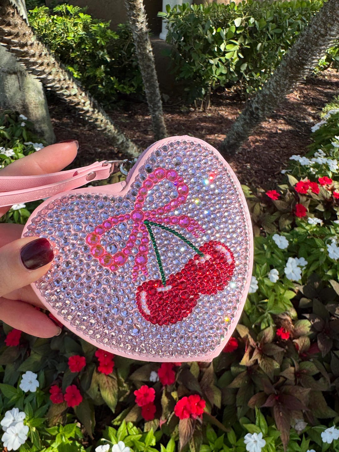 Handmade Rhinestone Cherry Heart Wallet – Y2K Coquette Purse - Etsy
