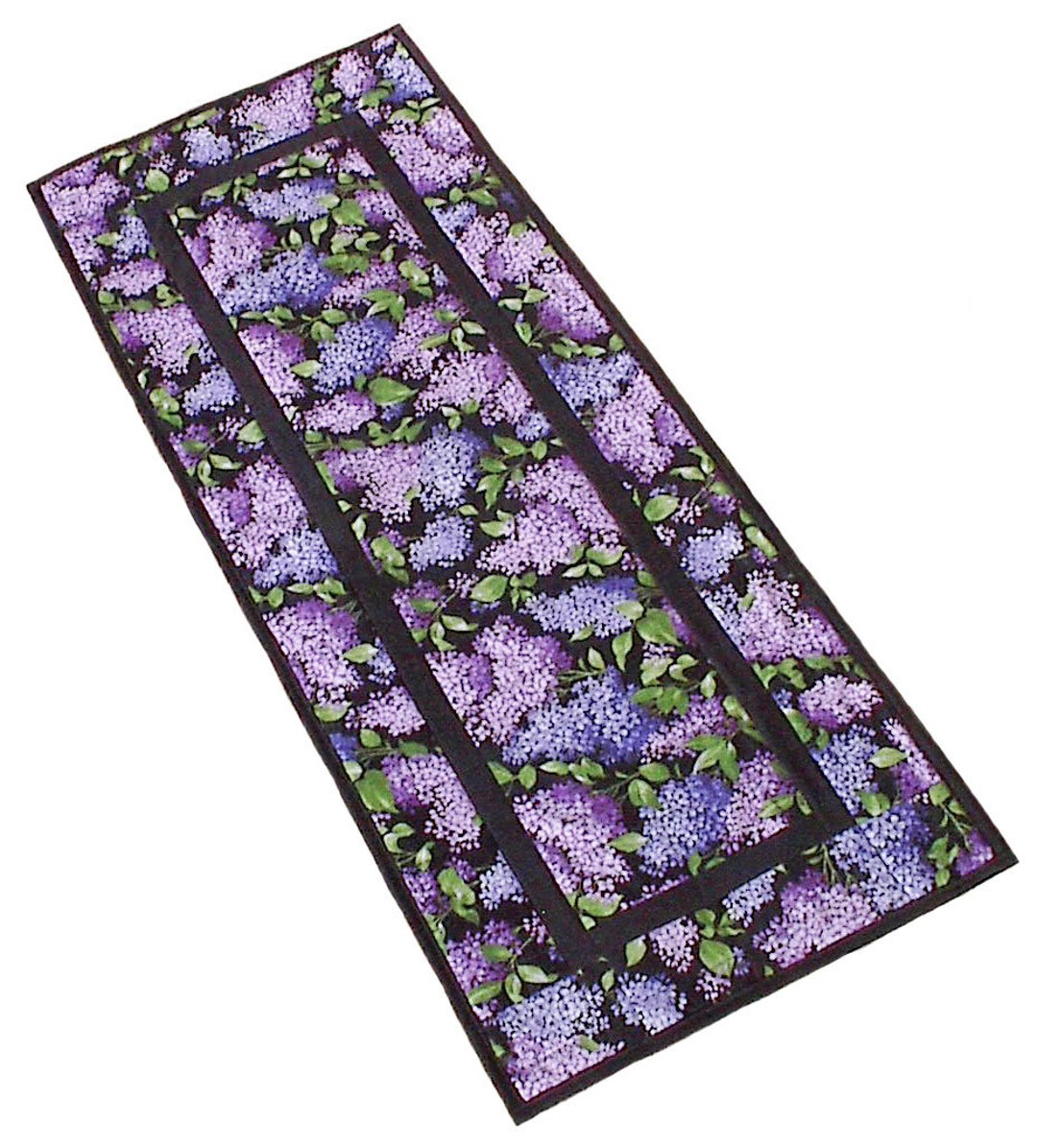 Purple Lilacs Table Runner, Handmade Floral Patchwork Quilted 16 X 40 ...
