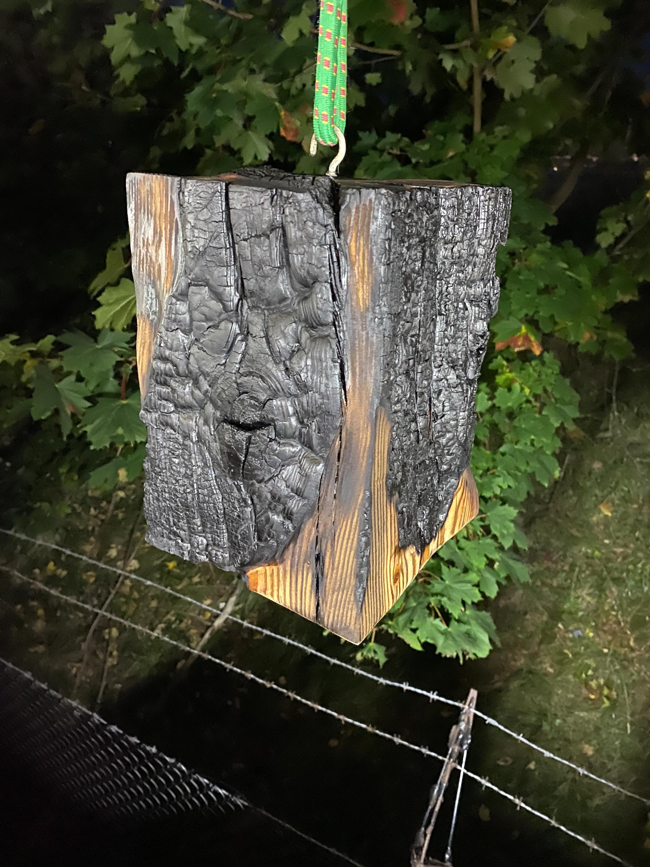 Charred, Wooden, Handmade Doorstop - Etsy