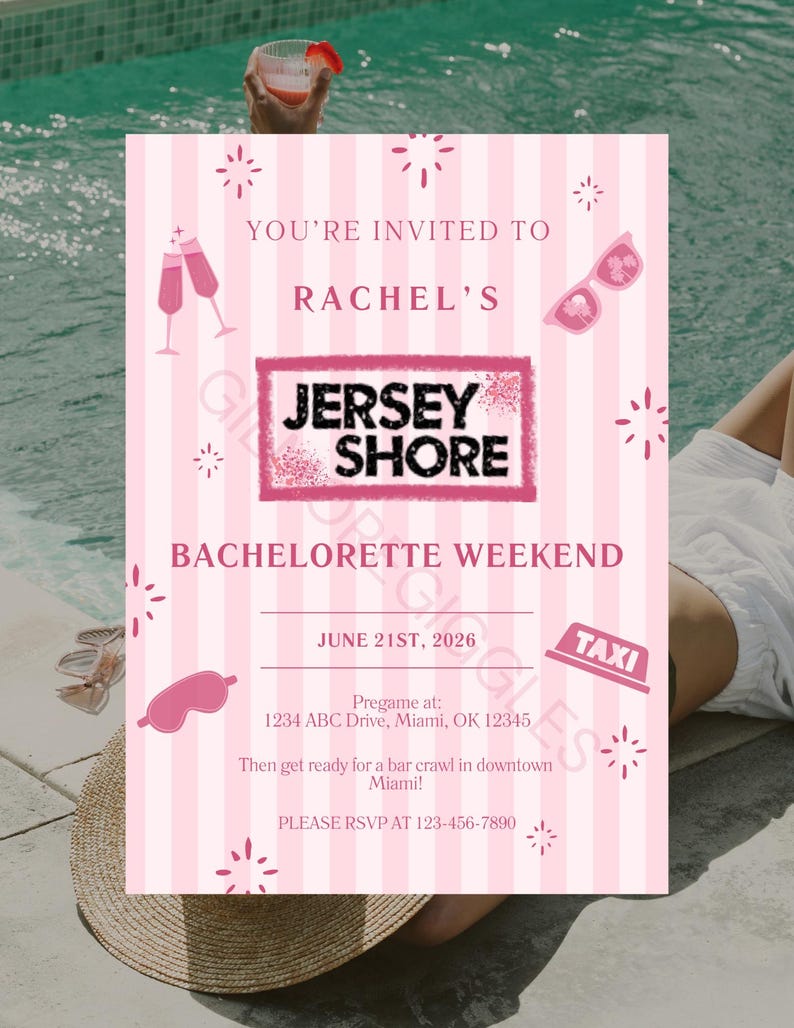 Jersey Shore Bachelorette Party Invitation - Etsy
