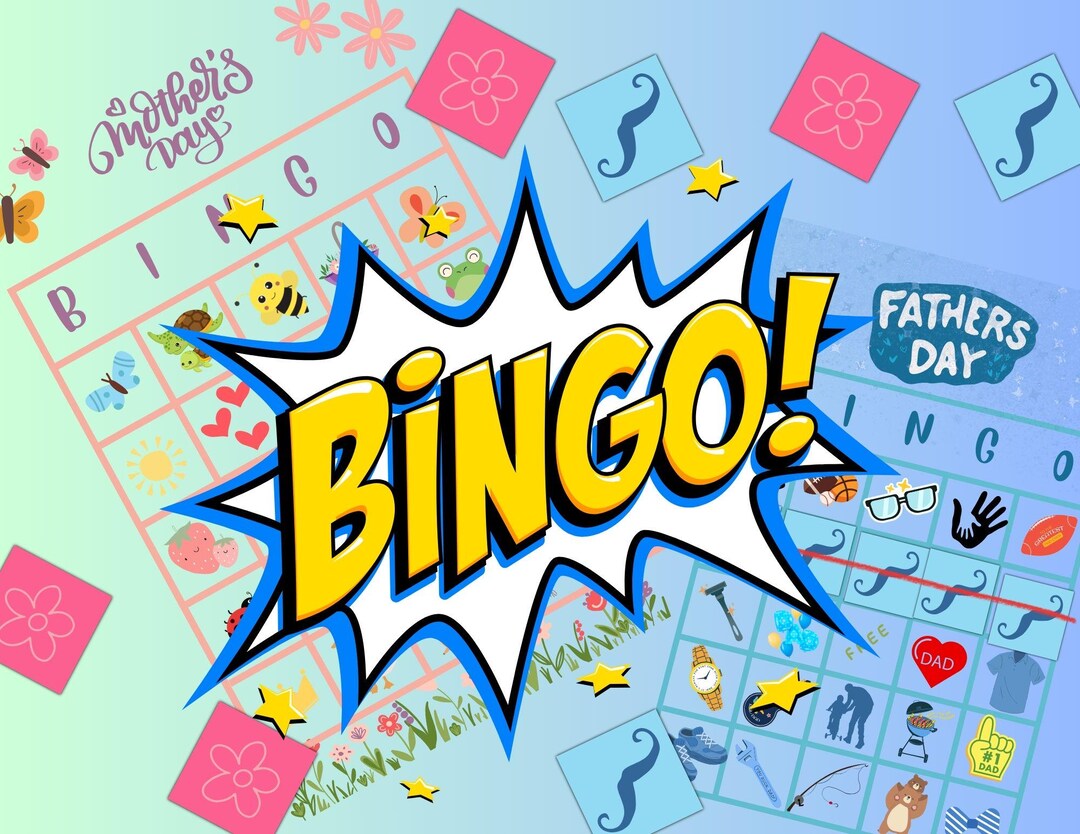BINGO Mothers Day & Father's Day Bundle, Printable File - Etsy